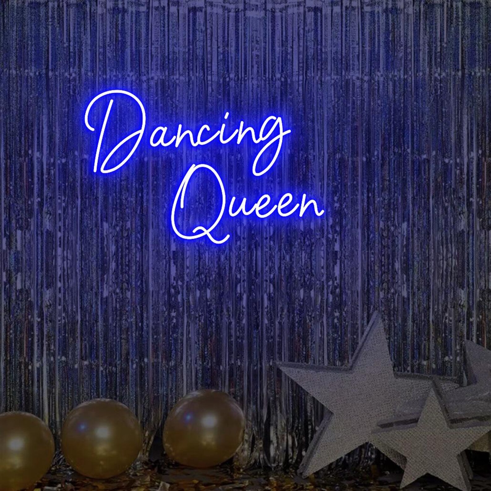 Dancing Queen Sign Neon Light, Dancing Party Backdrop Decor, Disco ...