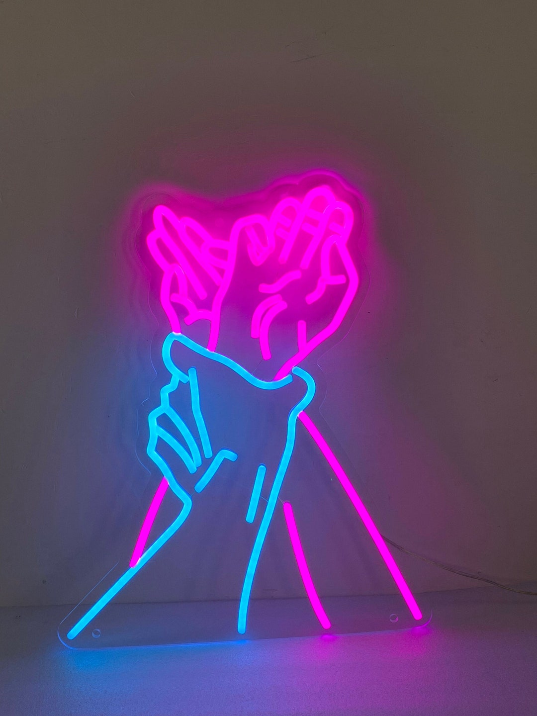 Holding Hands Neon Sign, Sexy Couple Wall Art, Custom Bond Hands Led ...