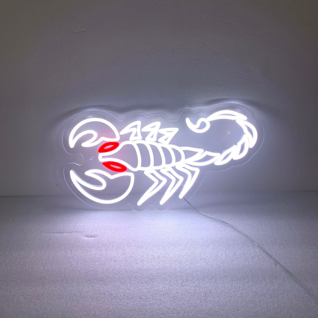 Scorpio Neon Light, Neon Sign Light Decor, Scorpio Bedroom Neon Sign ...