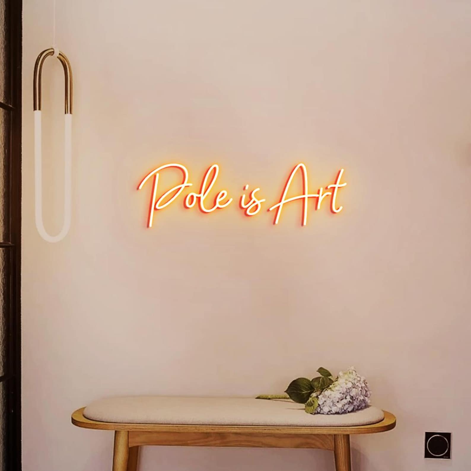 Pole is Art Neon Sign, Pole Dancing Classes Wall Art, Neon Sign for ...