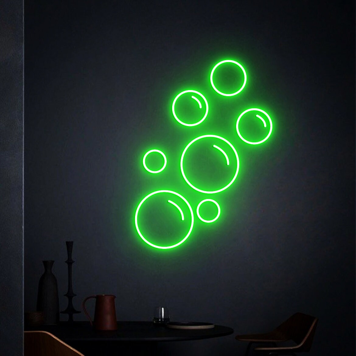 Bubbles Neon Sign Champagne Wall Decor Champagne Wall Party - Etsy