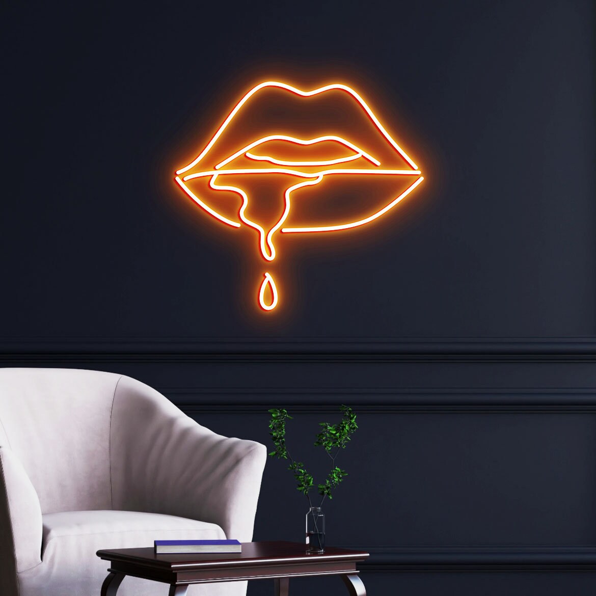Lips Led Neon Sign Neon Sign Light Decor Lips Bedroom Neon - Etsy
