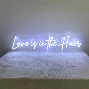 Love is in the Hair, Neon Light Sign, Hair Salons Decor, Neon Signs ...