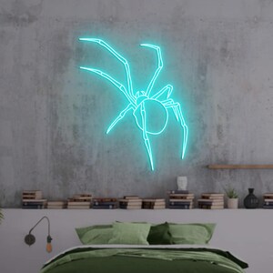 Spider Neon Sign, Spider Neon Sign Light Decor, Spider Light Art ...