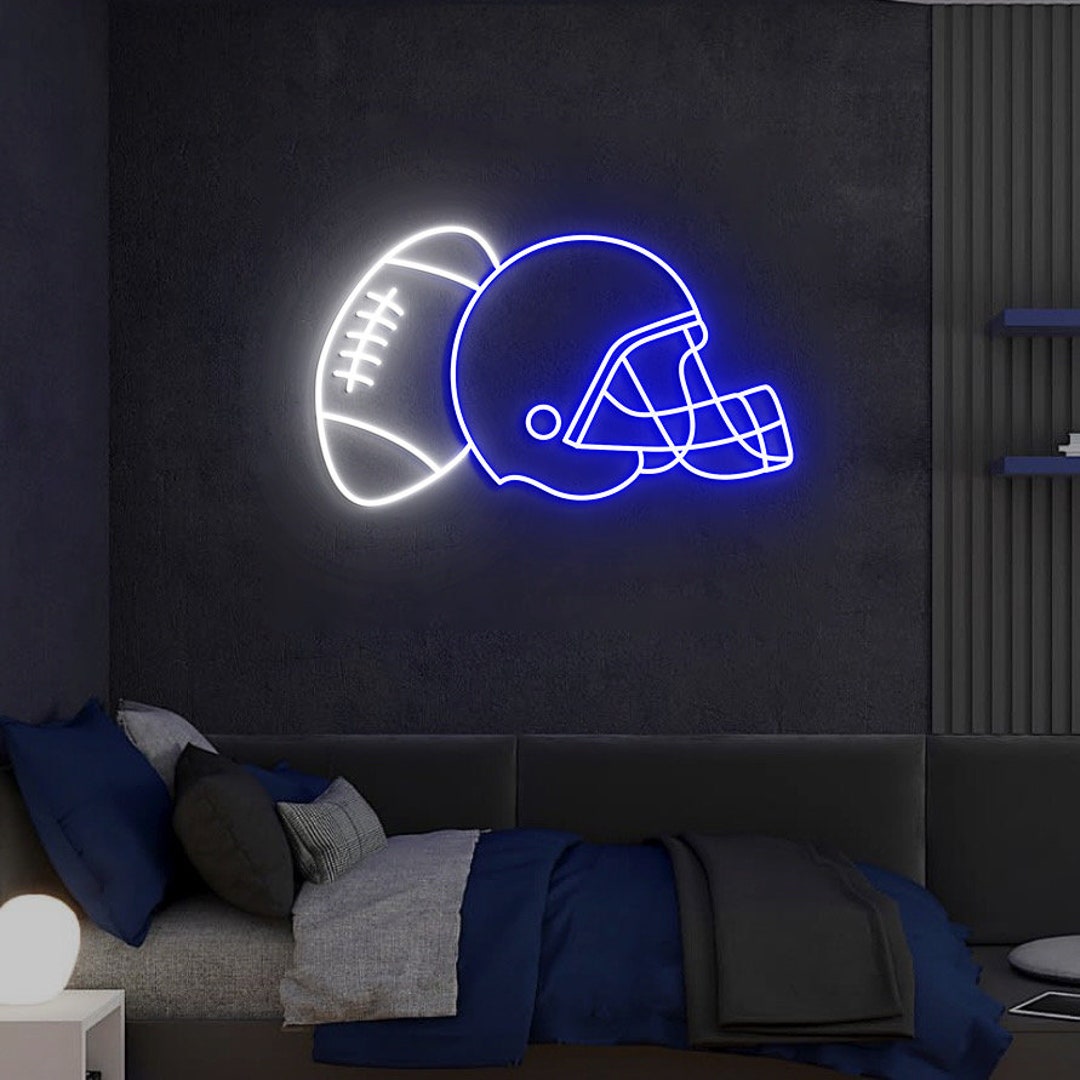 Football Helmet Neon Light American Football Neon Sign - Etsy
