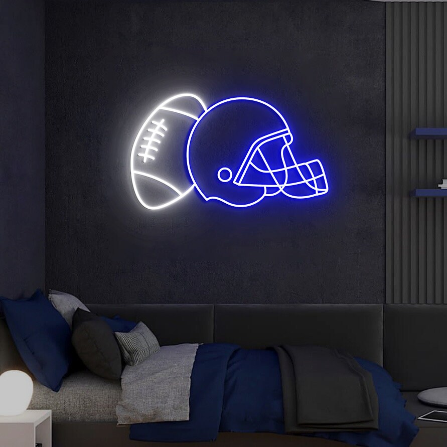 Football Helmet Neon Light American Football Neon Sign - Etsy