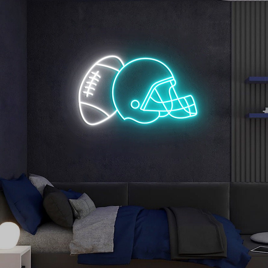 Football Helmet Neon Light American Football Neon Sign - Etsy