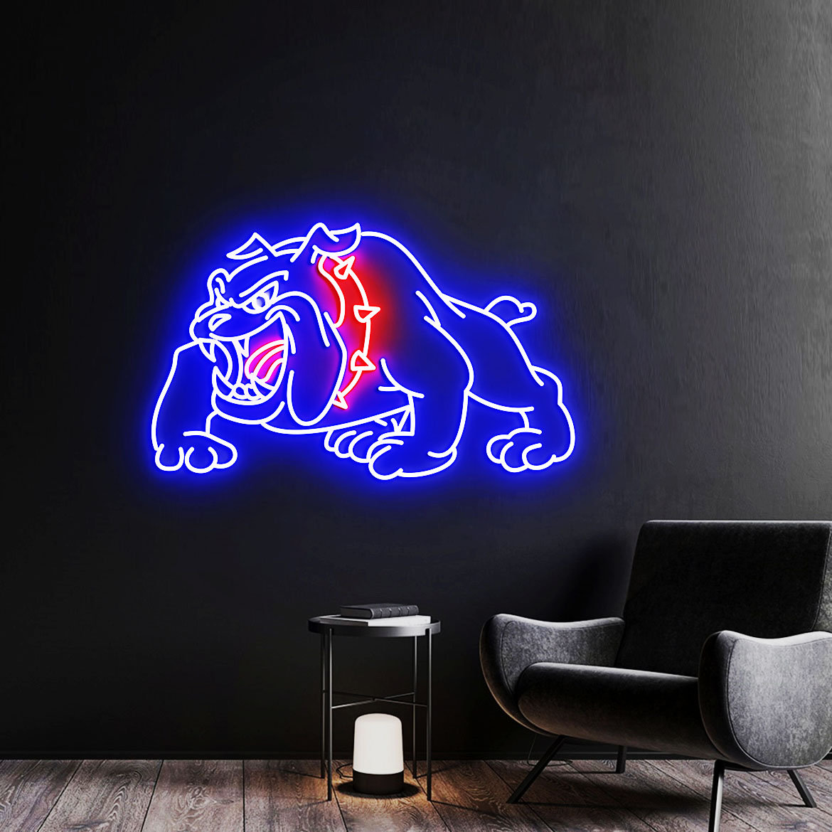 Bulldog Neon Light, Neon Sign Light Decor, Bulldog Bedroom Neon Sign ...