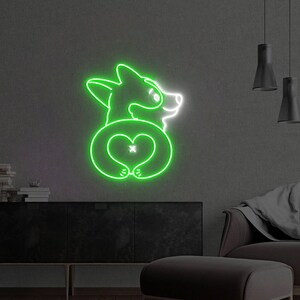 Corgi Butt Neon Sign, Cute Corgi Dog, Corgi Neon Sign, Corgi Led Lights ...