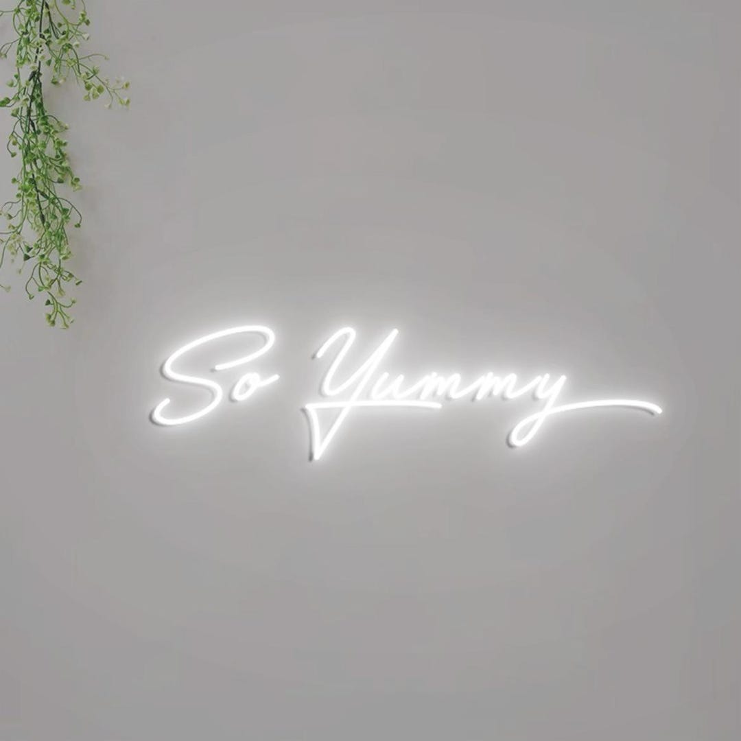 So Yummy Neon Sign, Yummy Sign for Kitchen Wall, Signs for Food ...
