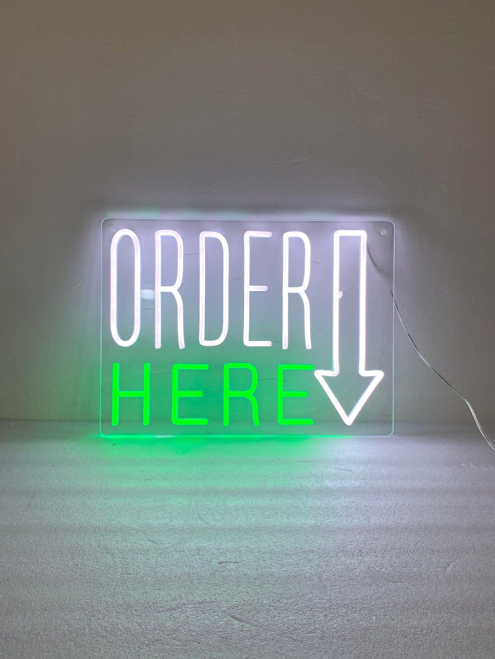 Order Here Led Neon Sign, Order Here Sign, Custom Business Order Here ...