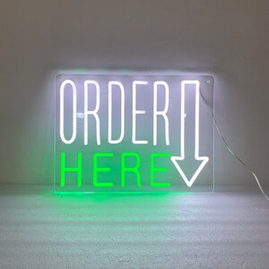 Order Here Led Neon Sign, Order Here Sign, Custom Business Order Here ...
