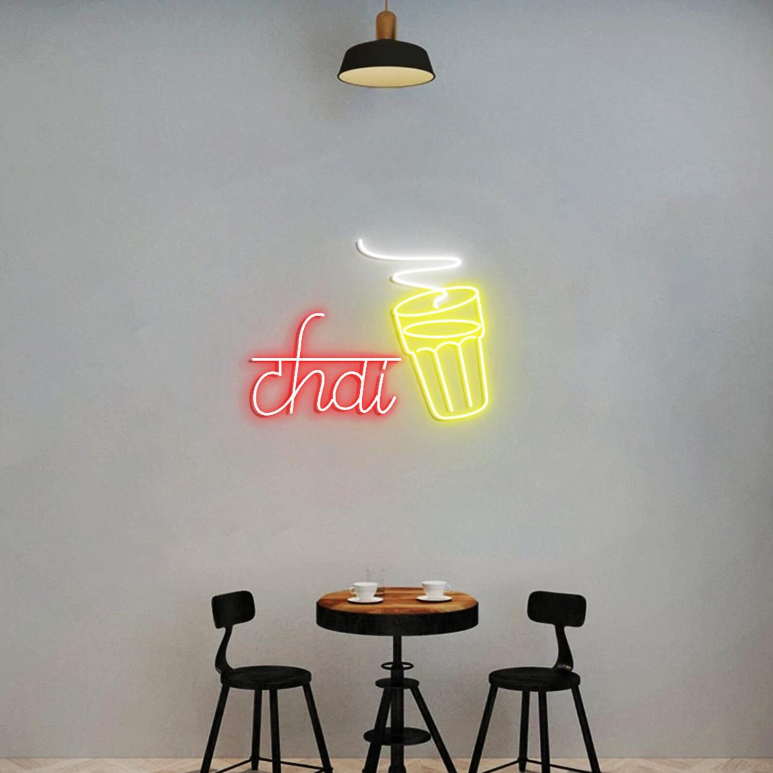 Chai Neon Sign Light, Indian Chai Sign for Dining Room, Restaurants ...