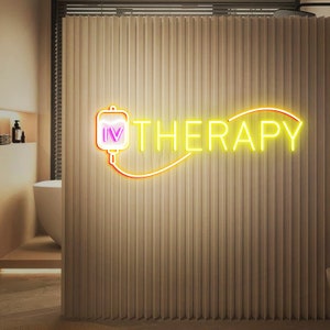 IV Therapy Neon Sign, Iv Injection Room Wall Decor, Med Spa Salon Neon ...