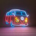 Surfer Caravan Neon Light, Neon Sign Light Decor, Grand Q Bus Bedroom ...