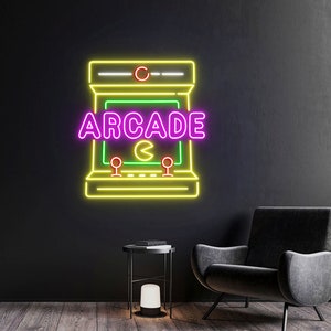 Arcade Neon Sign, Arcade Led Sign, Arcade Room Decor, Arcade Game Room ...