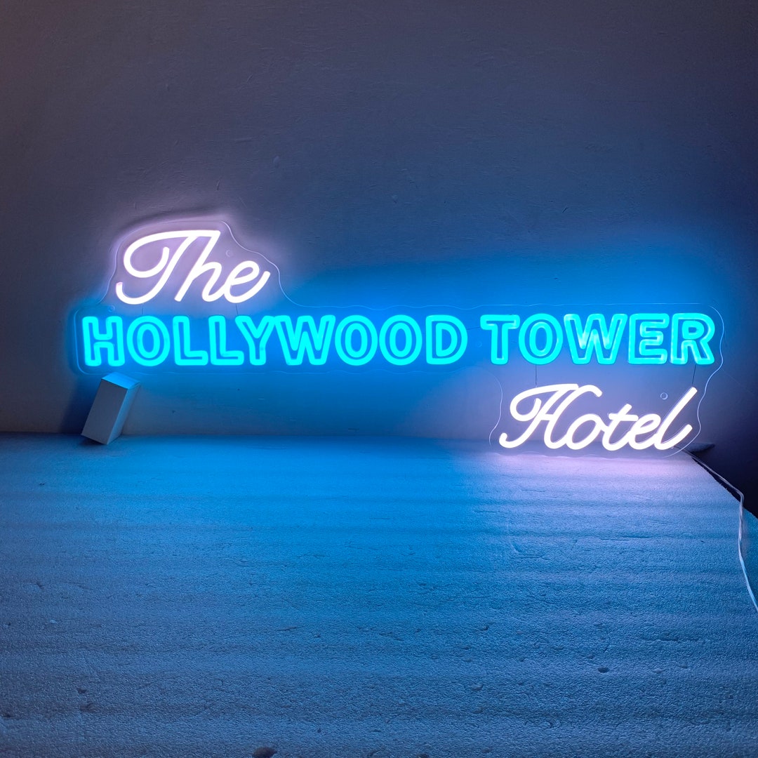 The Hollywood Tower Hotel Sign, Tower of Terror Led Neon Sign ...