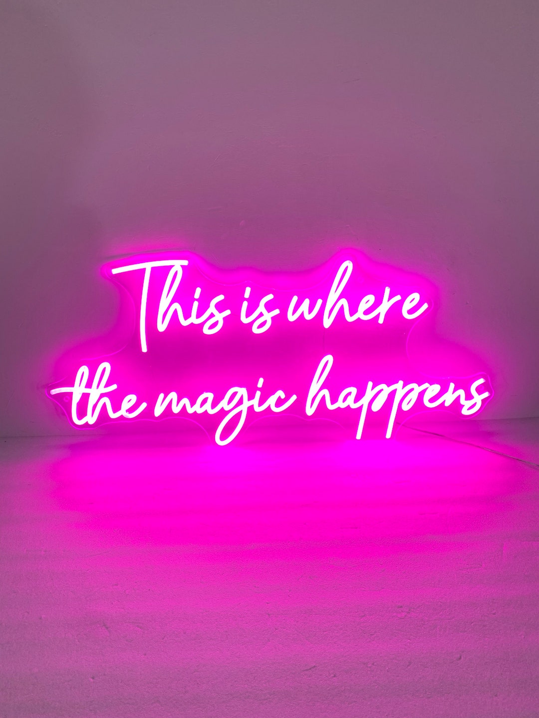 This is Where Magic Happens Neon Sign, Custom Neon Sign Wall Decor Art ...