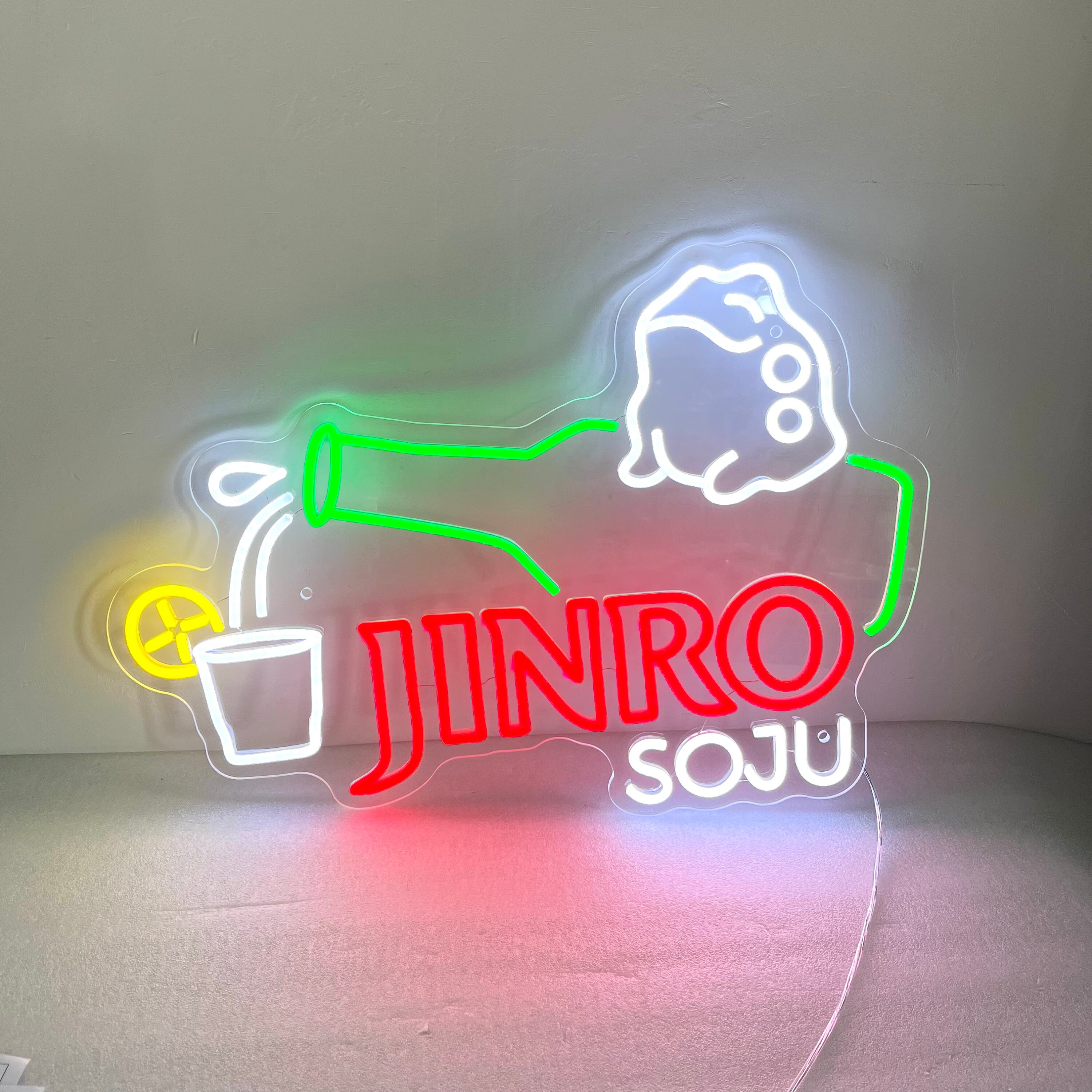 Jinro Soju Neon Light| Soju Neon Sign| Korean Wall Decor| Home Bar Neon ...