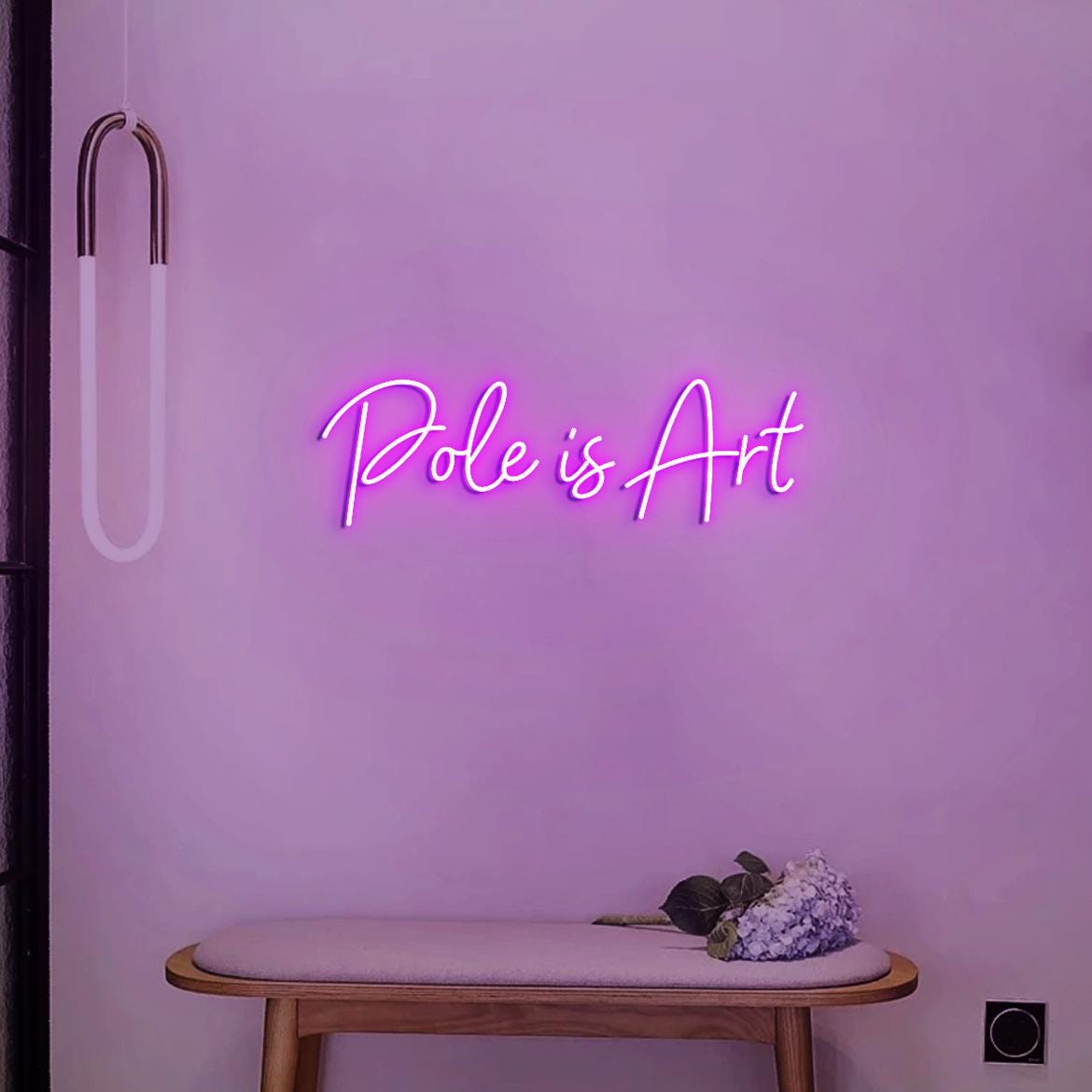 Pole is Art Neon Sign, Pole Dancing Classes Wall Art, Neon Sign for ...