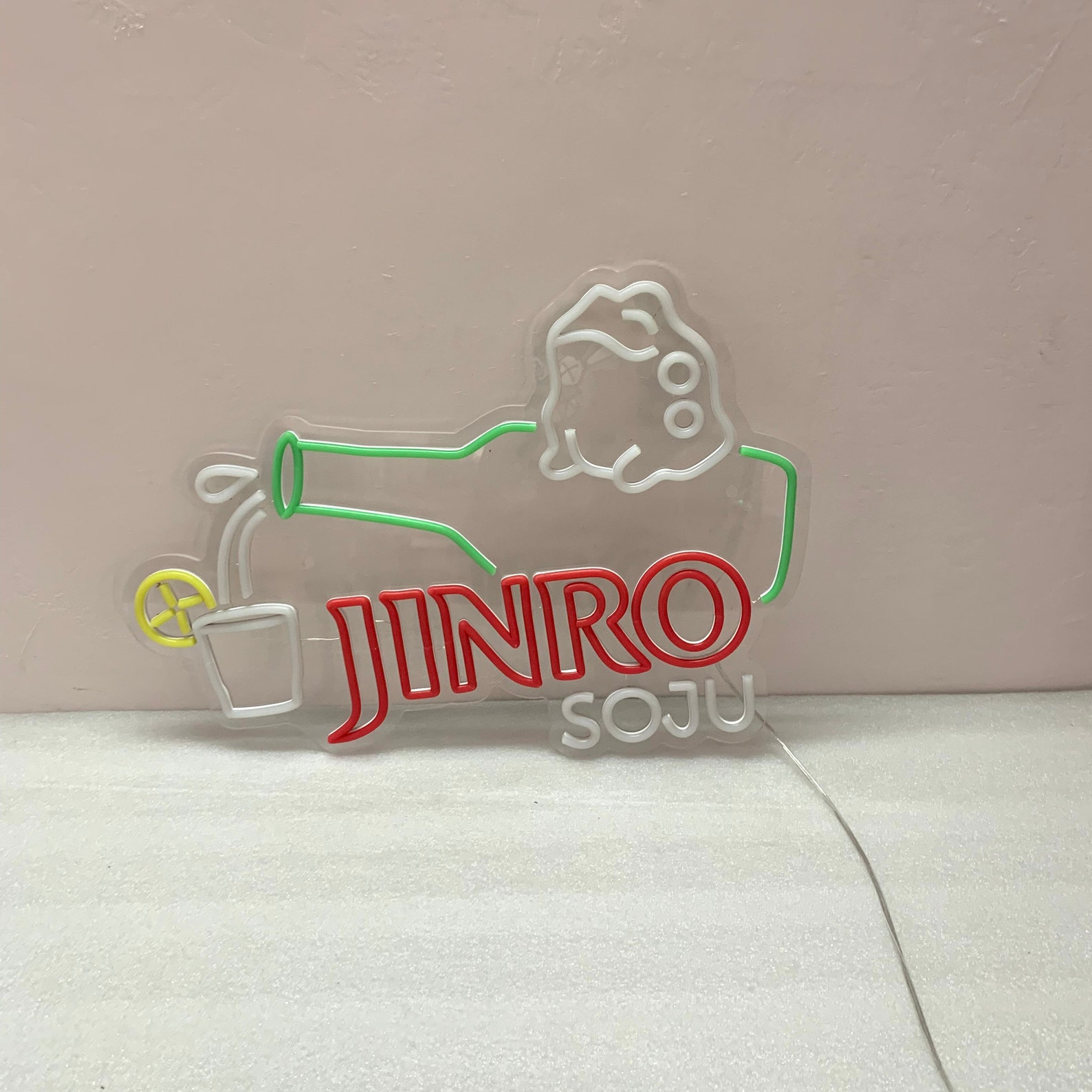 Jinro Soju Neon Light| Soju Neon Sign| Korean Wall Decor| Home Bar Neon ...