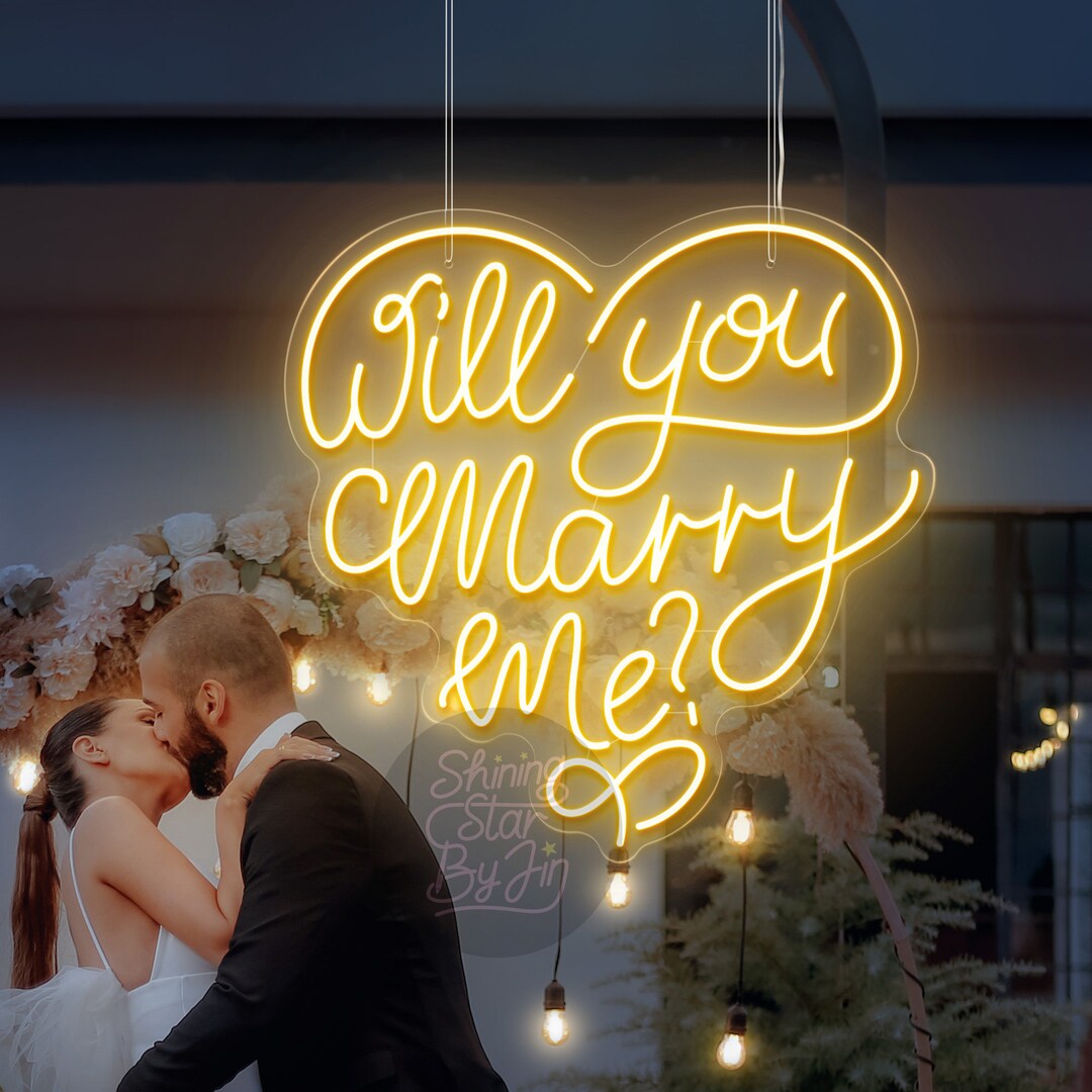 Will You Marry Me Sign, Custom Wedding Neon Sign, Perfect Proposal ...