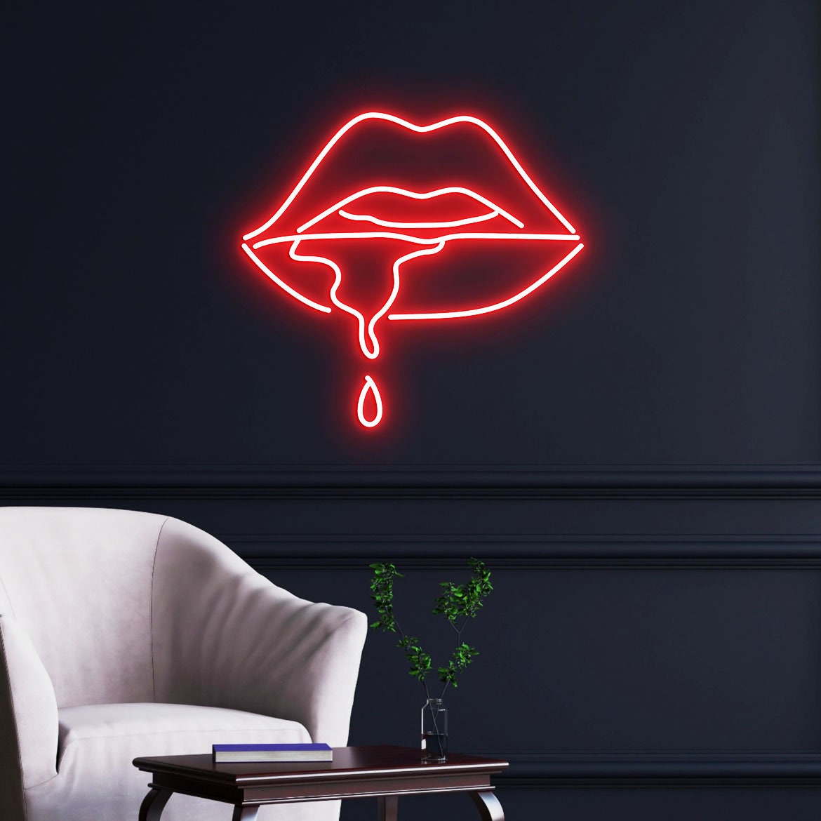 Lips Led Neon Sign Neon Sign Light Decor Lips Bedroom Neon - Etsy