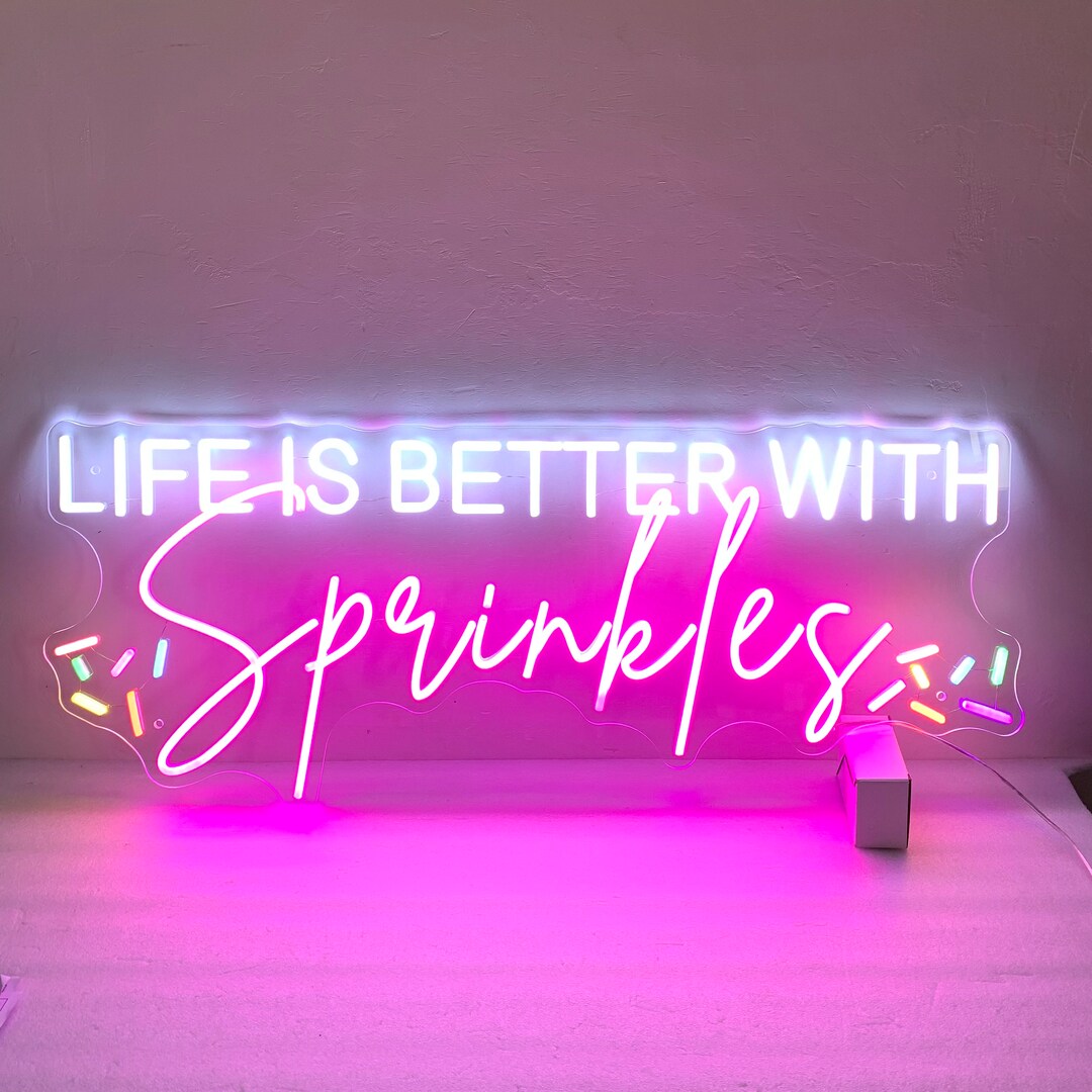 Life is Better With Sprinkles, Neon Light Signs, Summer Decor ...