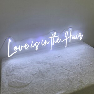 Love is in the Hair, Neon Light Sign, Hair Salons Decor, Neon Signs ...
