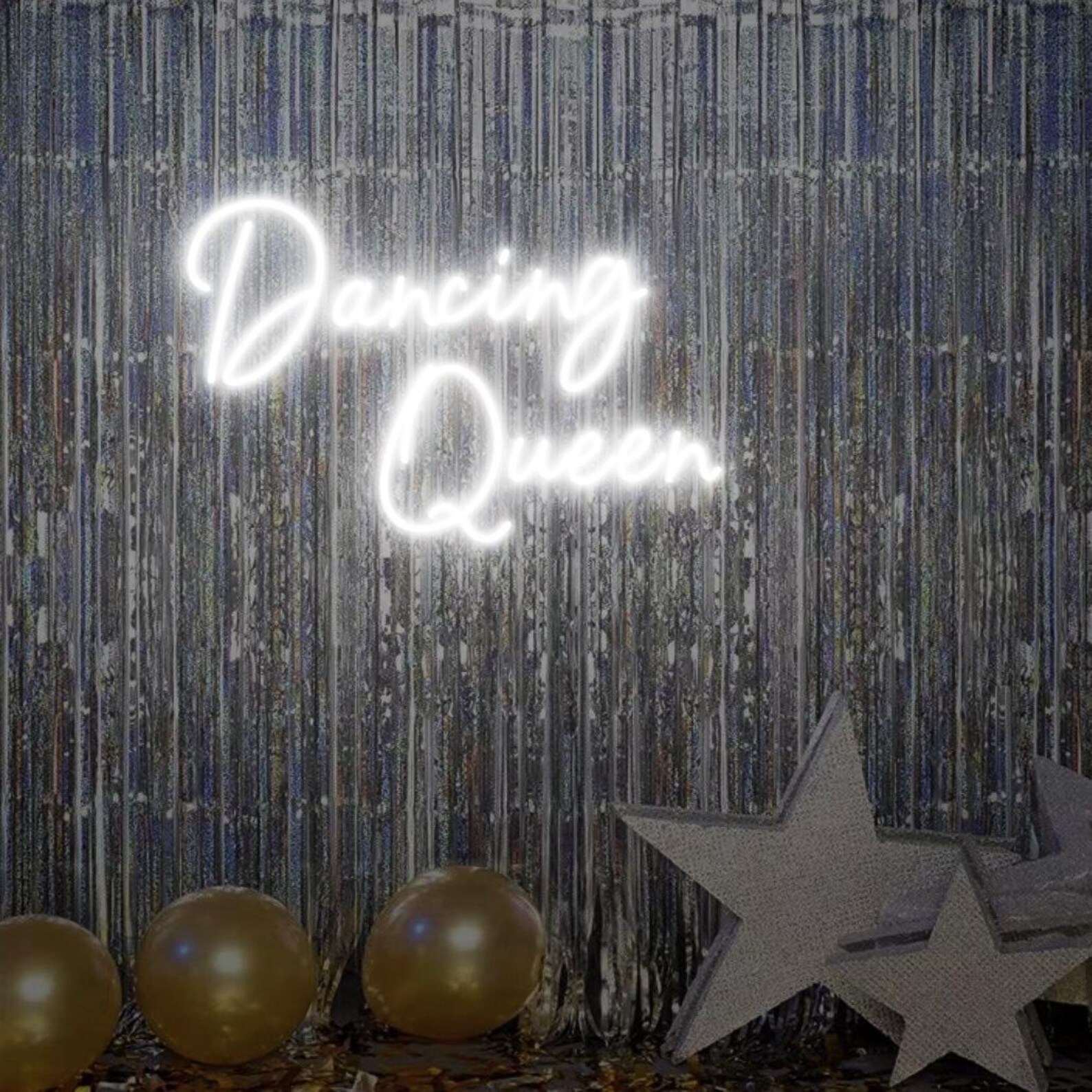Dancing Queen Sign Neon Light, Dancing Party Backdrop Decor, Disco ...