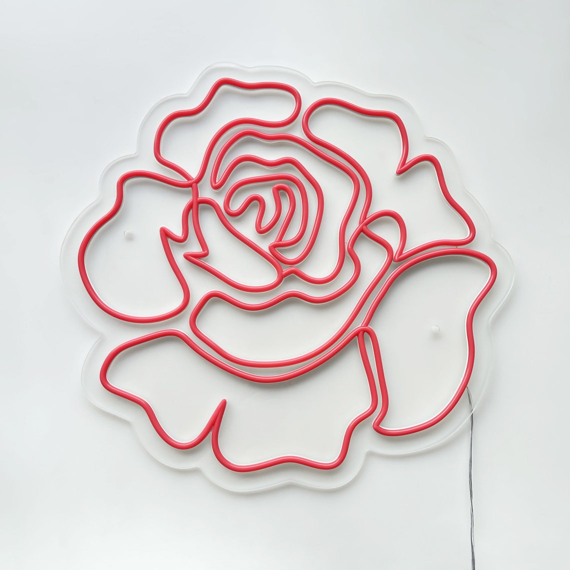Rose Neon Light Neon Sign Light Decor Rose Bedroom Neon - Etsy