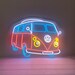 Surfer Caravan Neon Light, Neon Sign Light Decor, Grand Q Bus Bedroom ...