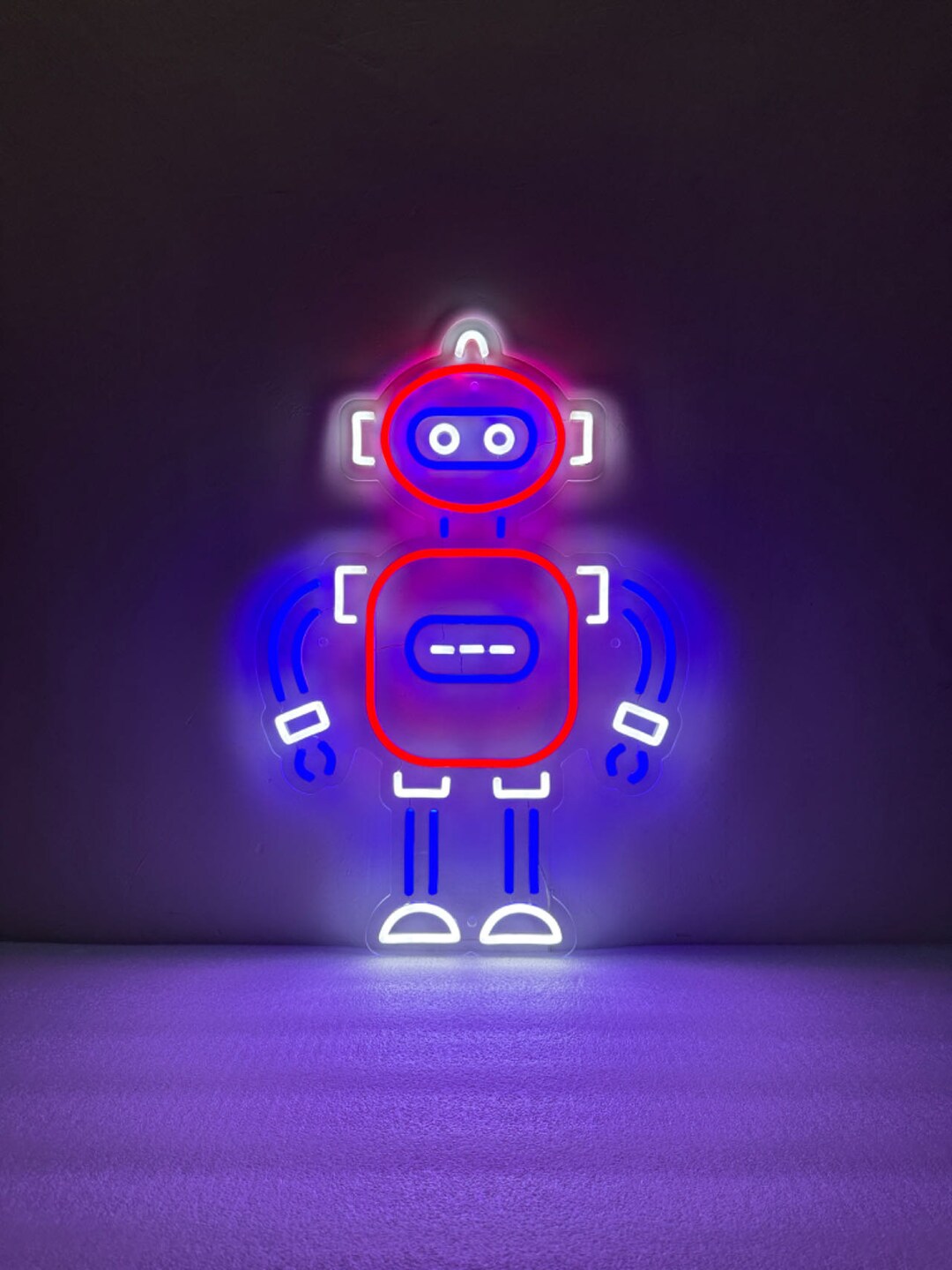Robot Neon Light, Neon Sign Light Decor, Robot Bedroom Neon Sign ...