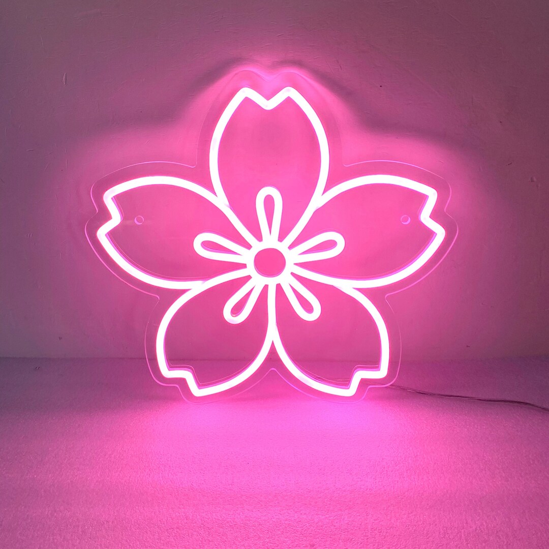 Sakura Neon Sign, Sakura Wall Art, Cherry Blossom Gifts, Cherry Blossom ...