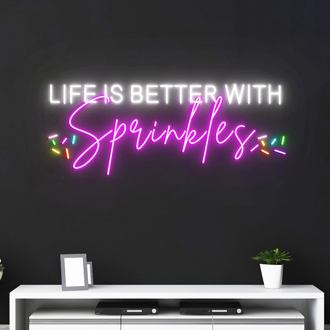 Life is Better With Sprinkles, Neon Light Signs, Summer Decor ...