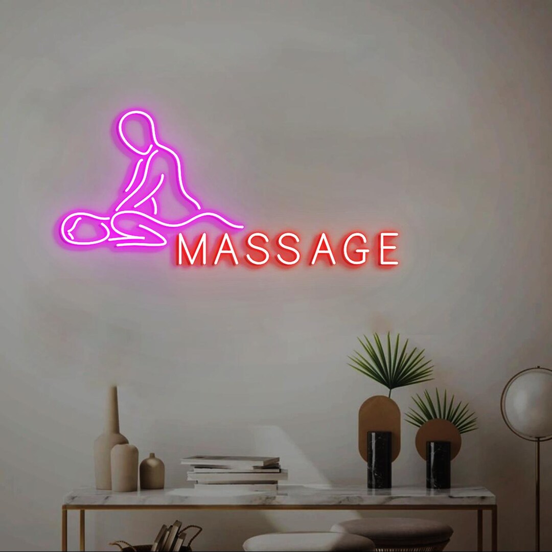 Massage Neon Sign, Massage Therapy Room Wall Decor, Spa Massage Room ...