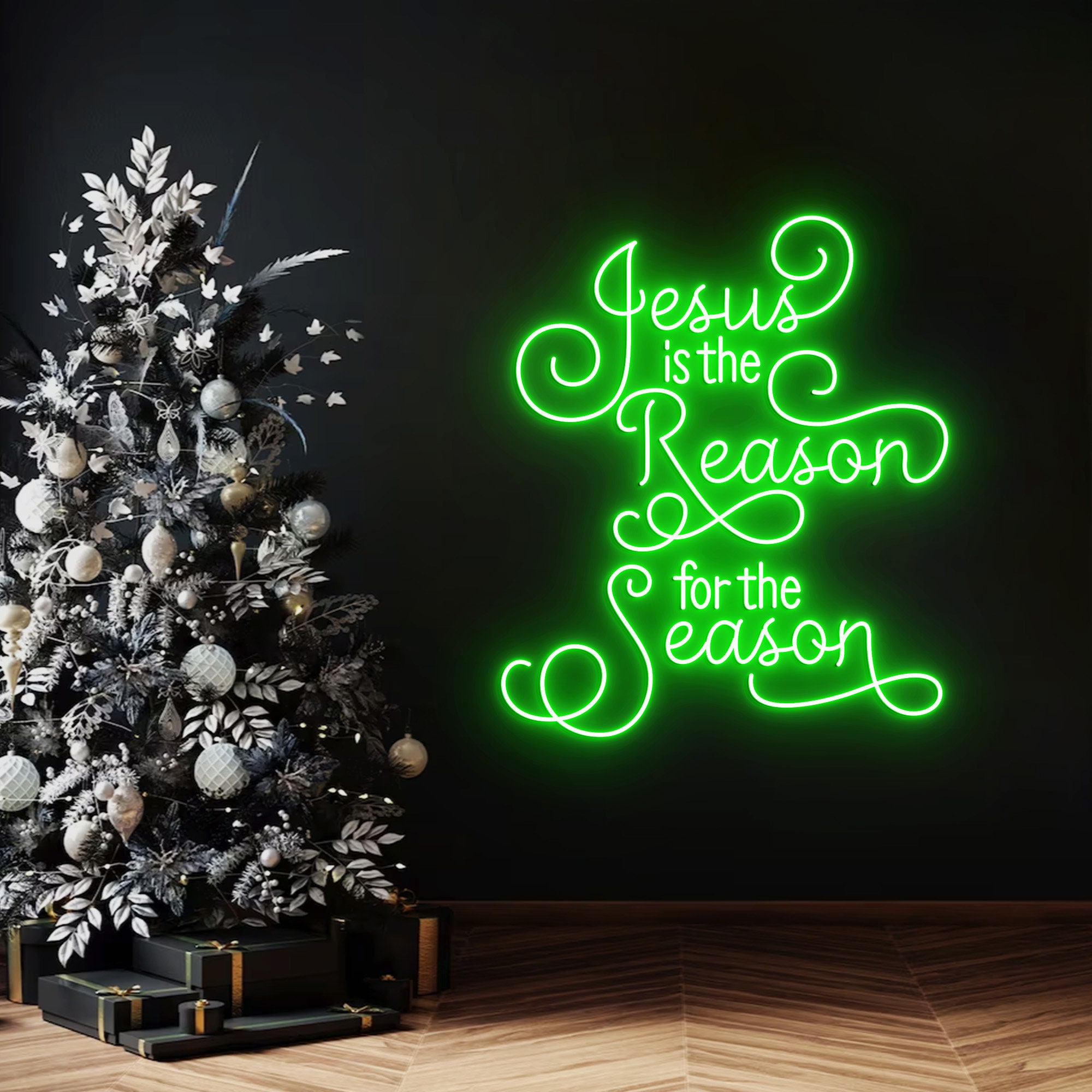 Jesus is the Reason for the Season Neon Sign, Neon Sign Light Decor ...
