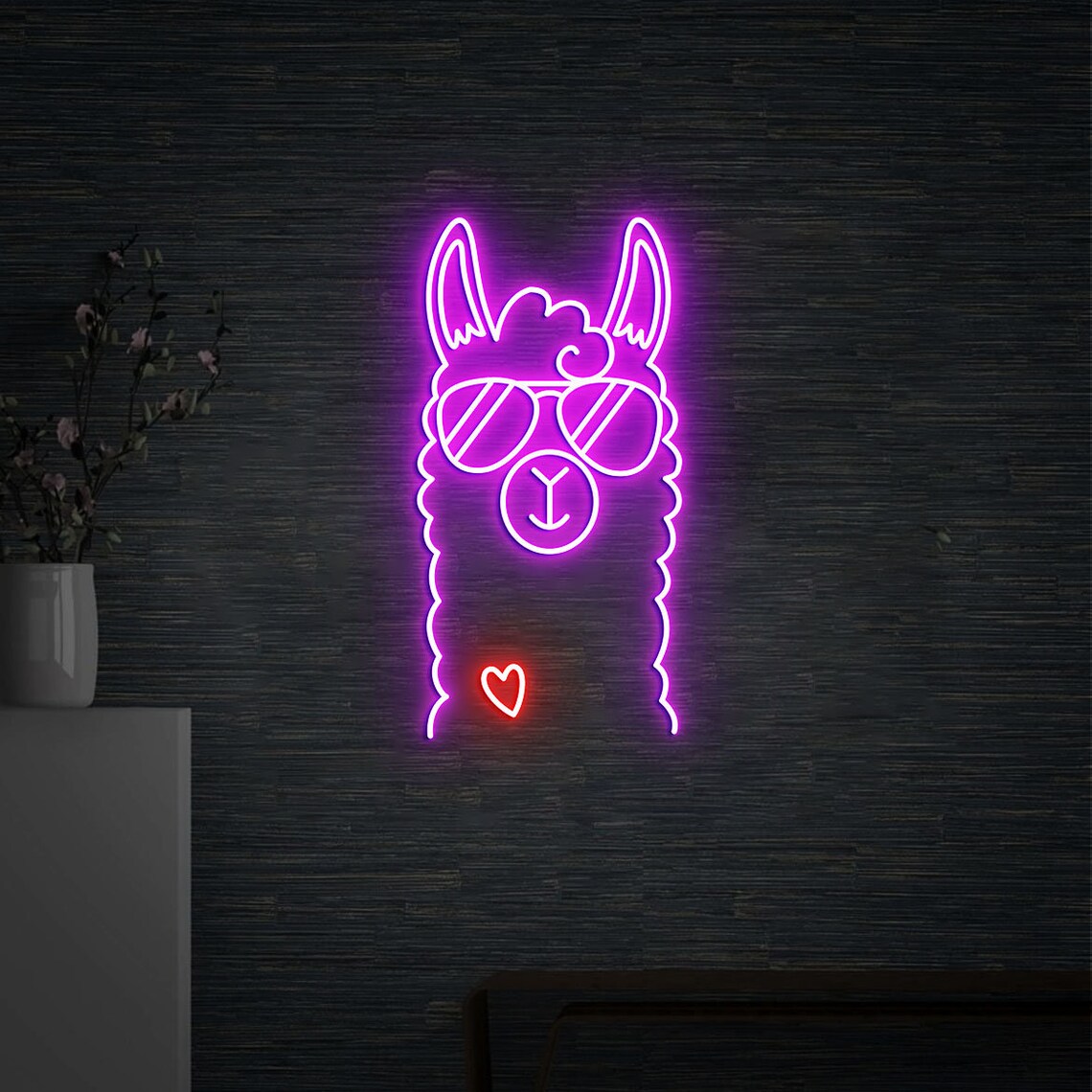 Llama Neon Light Neon Sign Light Decor Llama Pop Bedroom - Etsy