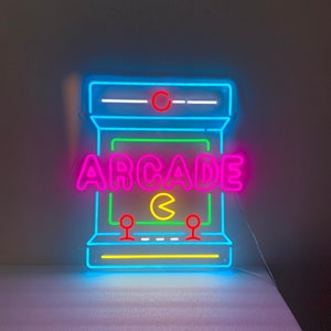 Arcade Neon Sign, Arcade Led Sign, Arcade Room Decor, Arcade Game Room ...