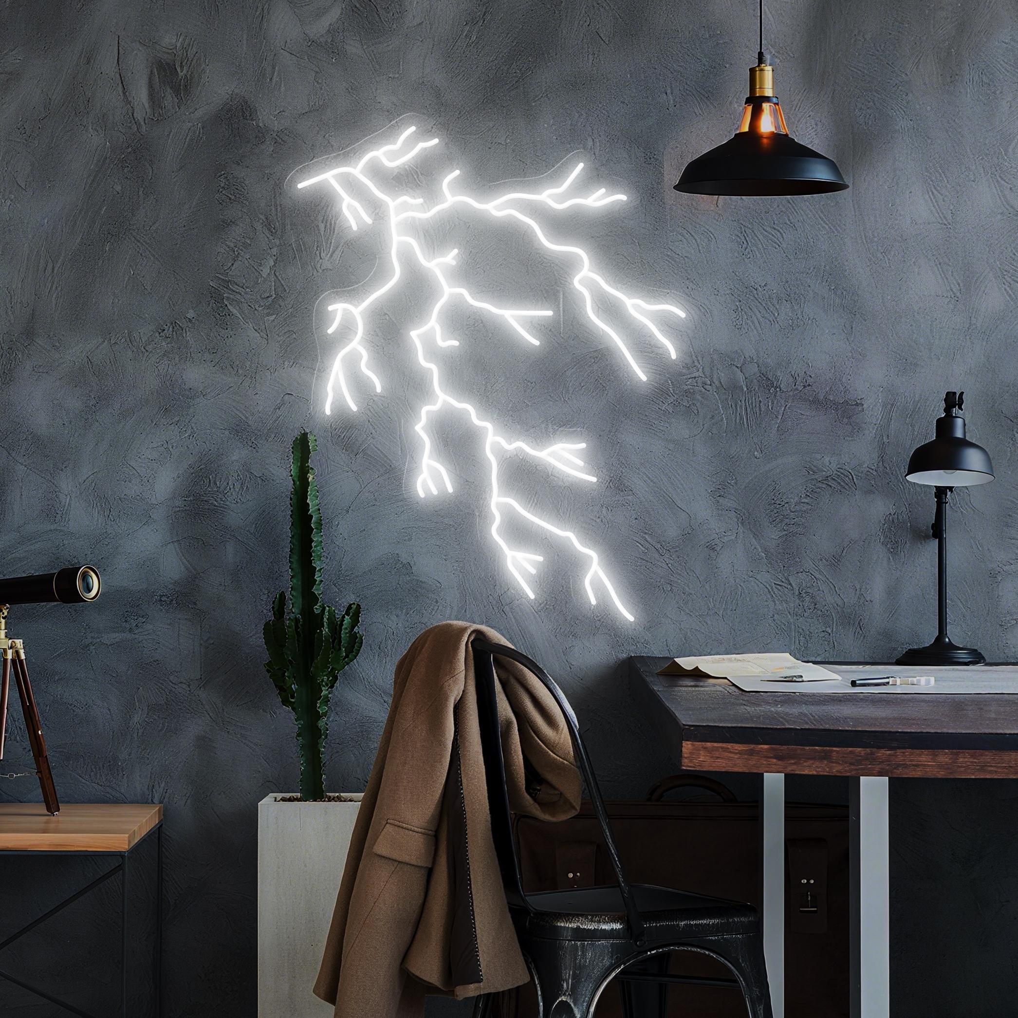 Lightning Crackle Neon Sign for Wall Decor, Electric Thunderbolt Light ...
