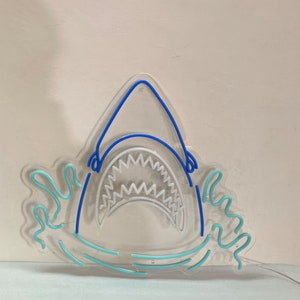 Shark Neon Light, Neon Sign Light Decor, Shark Bedroom Neon Sign, Sea ...
