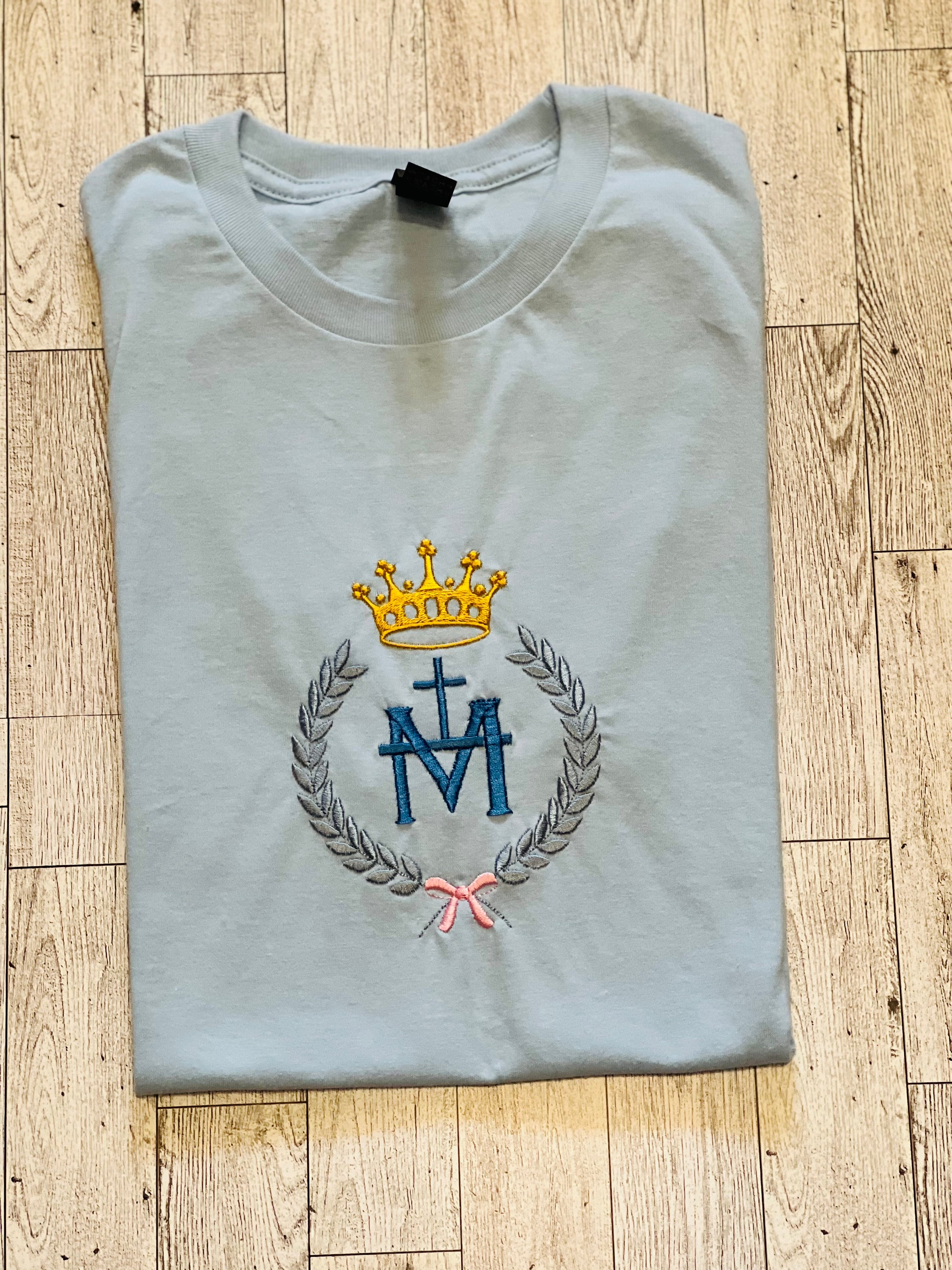 Marian Cross, Catholic Shirt, to Jesus Through Mary Shirt, Ave Maria ...