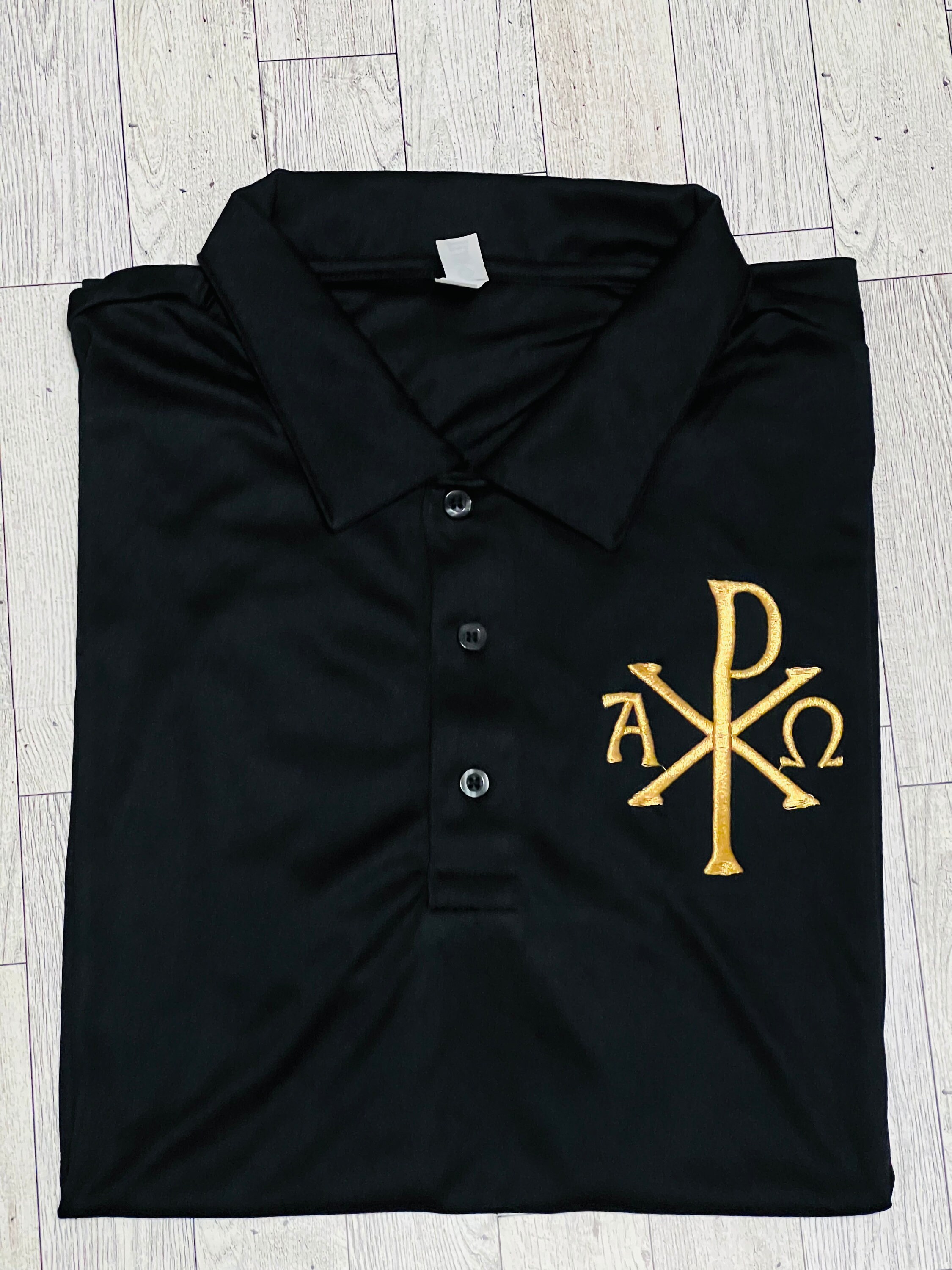Chi Rho Christogram, Chi Rho Alpha Omega, Chi Rho Catholic Men's Polo ...