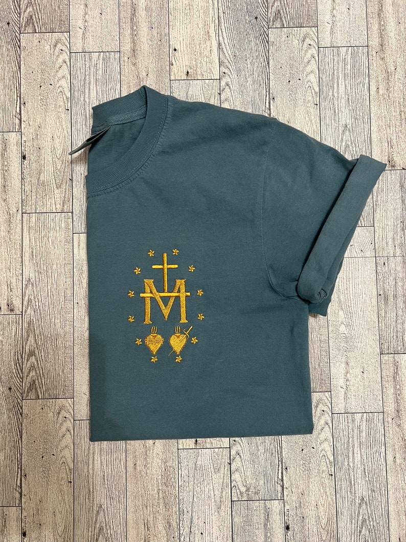 Miraculous Medal T Shirt, Virgin Mary T Shirt, Ave Maria Catholic Shirt ...