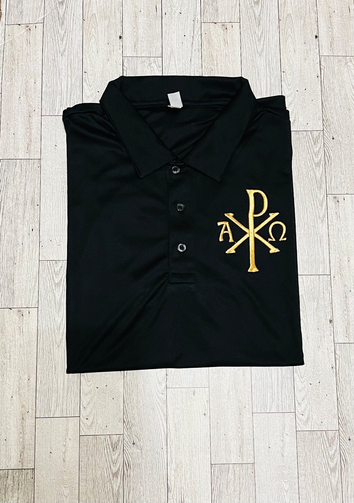 Chi Rho Christogram, Chi Rho Alpha Omega, Chi Rho Catholic Men's Polo ...