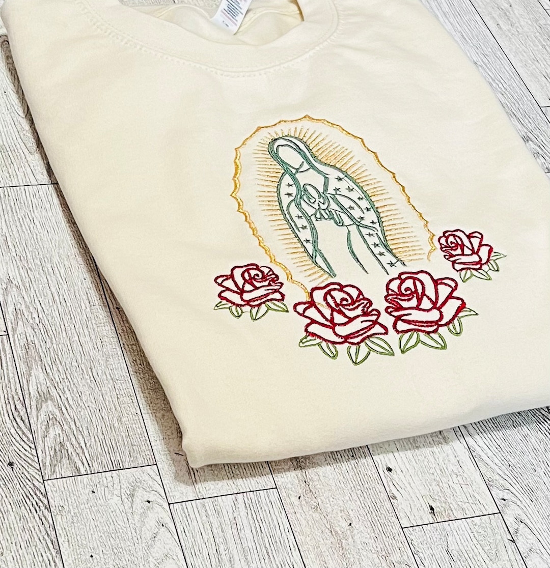Our Lady of Guadalupe Sweatshirt, Virgin Mary Sweatshirt,ave Maria ...