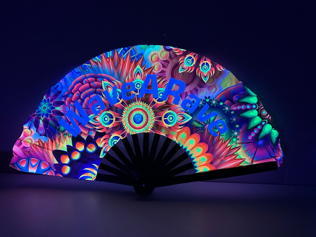 Mushroom Rave Hand Fan Rave Accessories Festival Accessories - Etsy