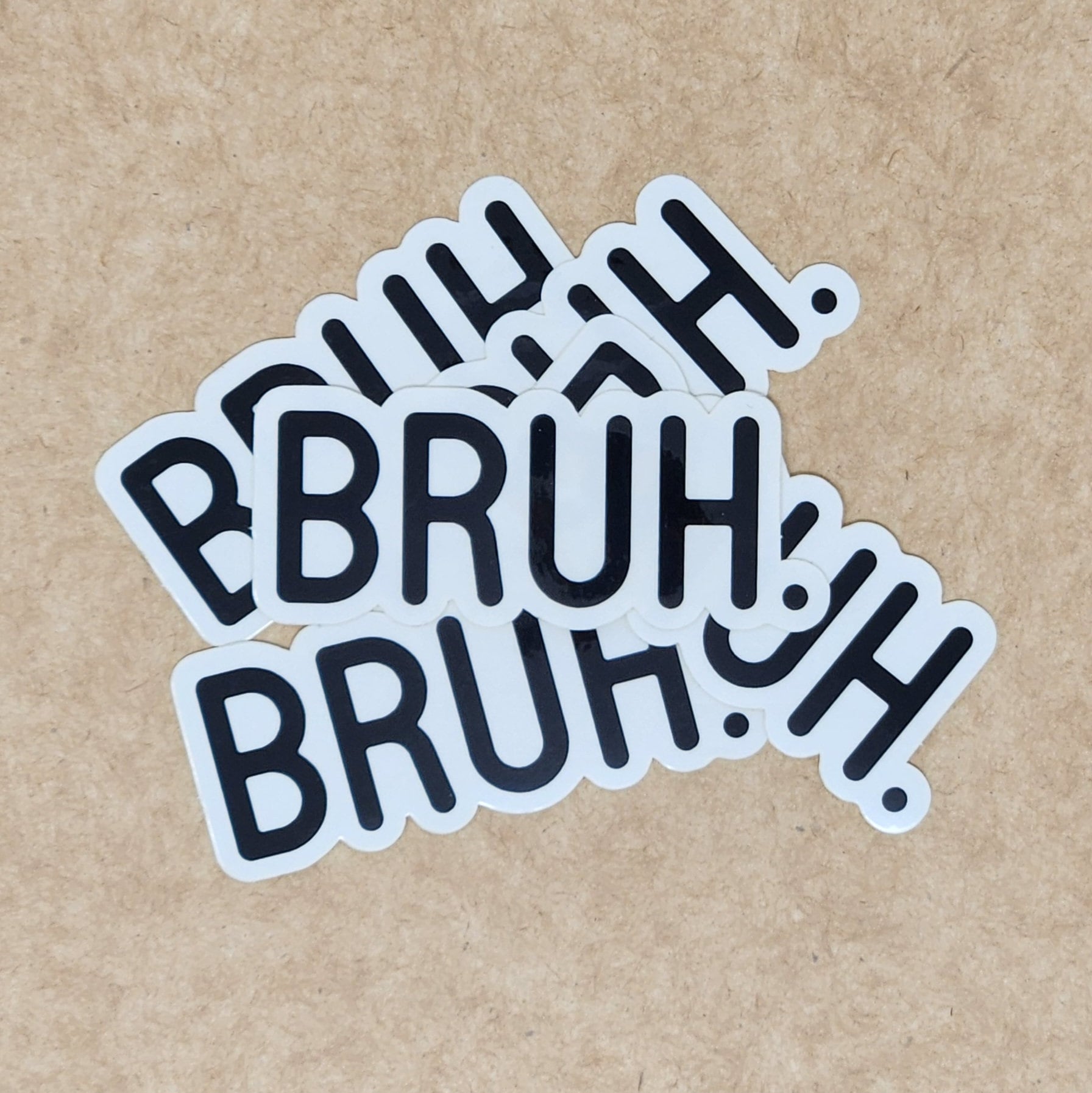 Bruh. Vinyl Sticker - Etsy