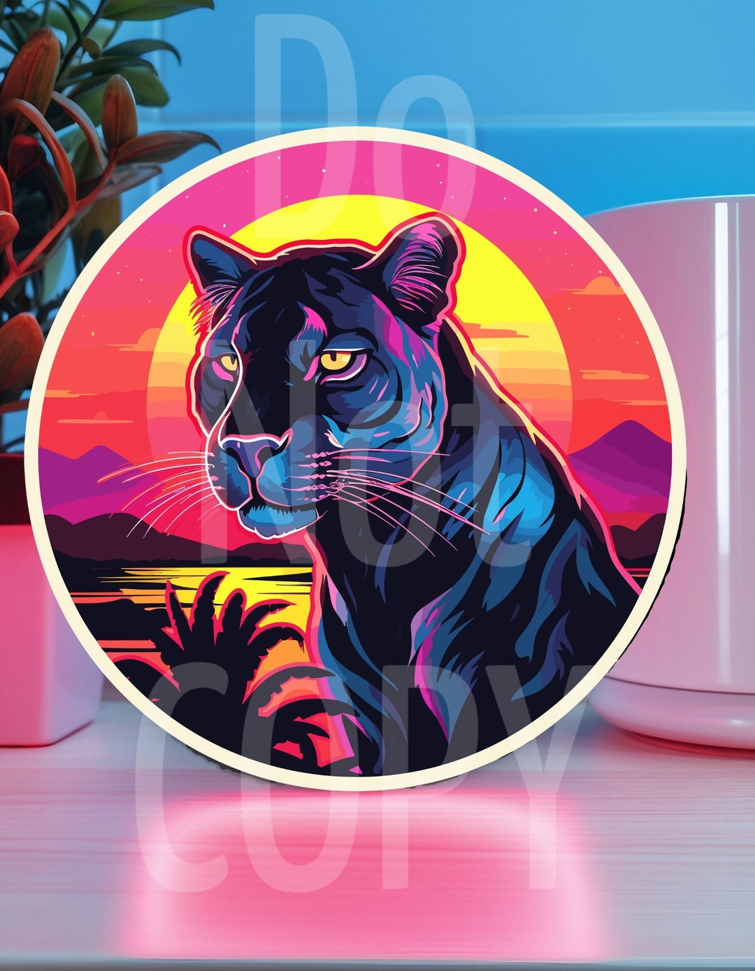 Panther Sticker Neonanimal Retroanimal Ani Mal Na Ture - Etsy