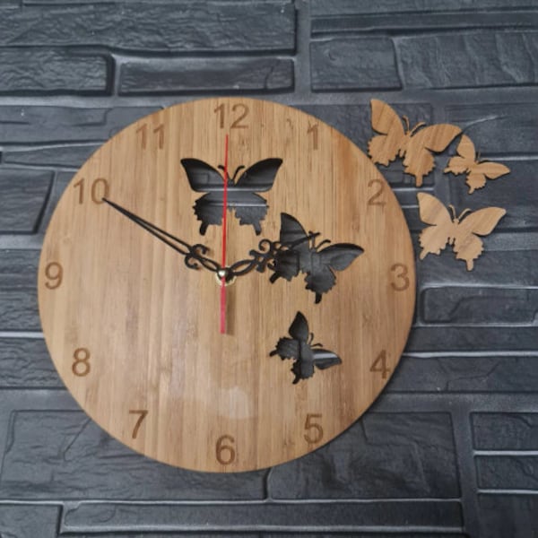 Bamboo Clock - Etsy